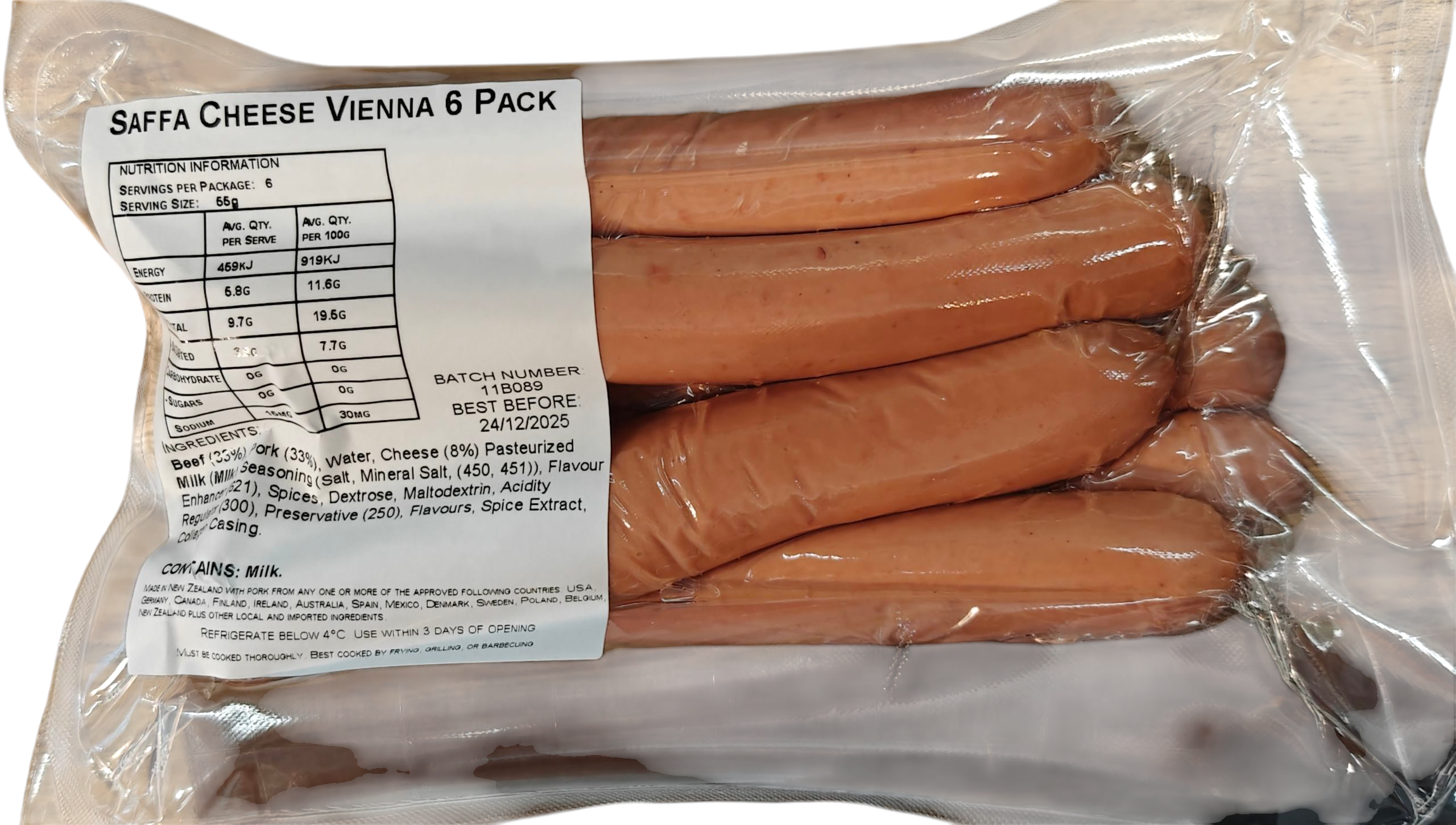 Cheese Viennas (6 Pack) – The Bok Shop